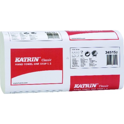 KATRIN® - Handtuchpapier 2-lagig weiß überlappt, Classic One Stop L 110 ...