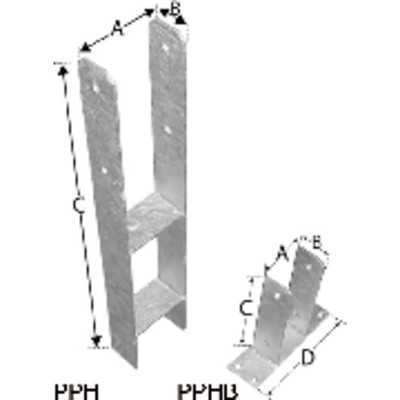 SIMPSON Strong-Tie® - H-Pfostenanker, Stahl feuerverzinkt, PPH 90G ...