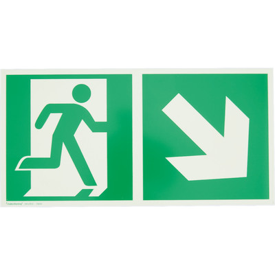 SafetyMarking® - Rettungszeichen E002 "Rettungsweg" Zusatzzeichen E006 ...
