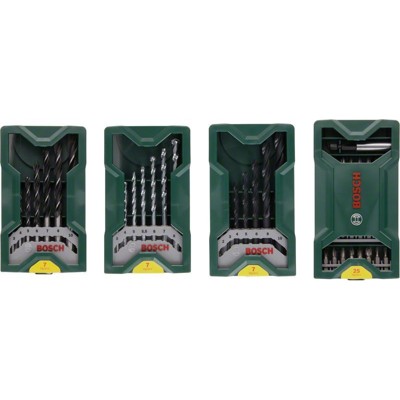 Bosch - Bohr- Schrauberbit-Set 3+1, Mini-X-Line, Metall-, Stein-, Holzbohrer, Bit-Set | Toolineo