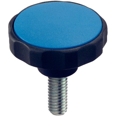 HALDER - Sterngriffschrauben, Kunststoff | d1=30 mm / d2=M5 / l=28 mm / blau | 24750.0194 | Toolineo