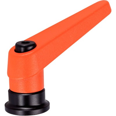 HALDER - Verstellbare Klemmhebel, mit Axiallager, mit Innengewinde | d1=18 mm / d2=M6 / orange ...