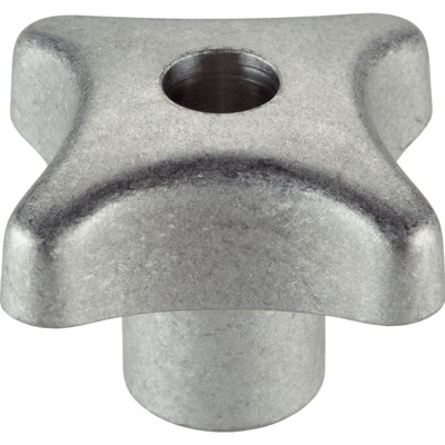 HALDER - Kreuzgriffe, DIN 6335 Leichtmetall/mit Gewinde, aufgebohrt, Form D | d1=63 mm ...