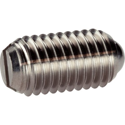 HALDER - Federndes Druckstück, mit Kugel und Schlitz - INCH/rostfreier Stahl, leichte Federkraft ...