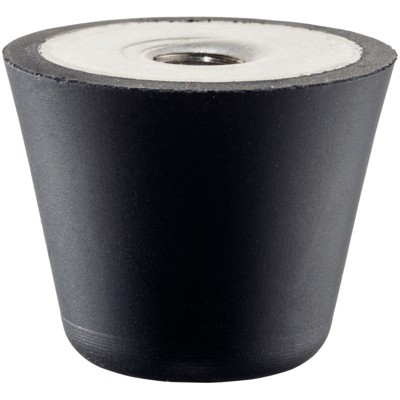 HALDER - Gummi-Anschlagpuffer, Kegelstumpfform/mit Innengewinde | d1=19 mm / d2=M5 / Rostfreier ...