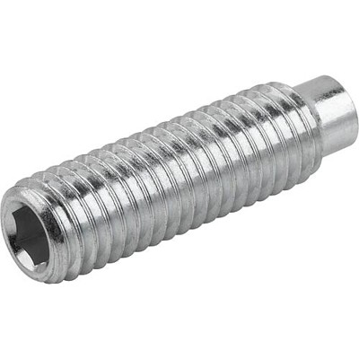 KIPP - GEWINDESTIFT M.INNENSECHSKANT U.ZAPFEN DIN EN ISO4028 M10X30, STAHL 45 H, VERZINKT | Toolineo