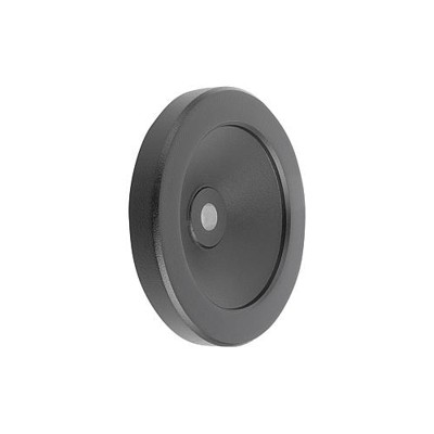 KIPP - SCHEIBENHANDRAD D1=100 PASSBOHRUNG D2=10H7 ALUMINIUM, SCHWARZ ...