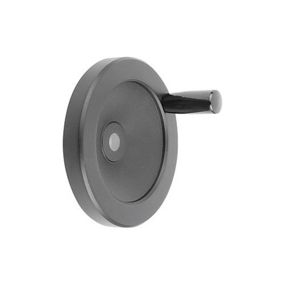 KIPP - SCHEIBENHANDRAD D1=80 PASSBOHRUNG D2=10H7 ALUMINIUM, SCHWARZ ...