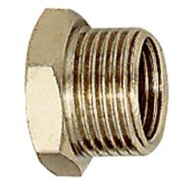 RIEGLER® - Reduziernippel kurz, G 1" A, G 3/4" I, SW 36, Messing vernickelt | Toolineo